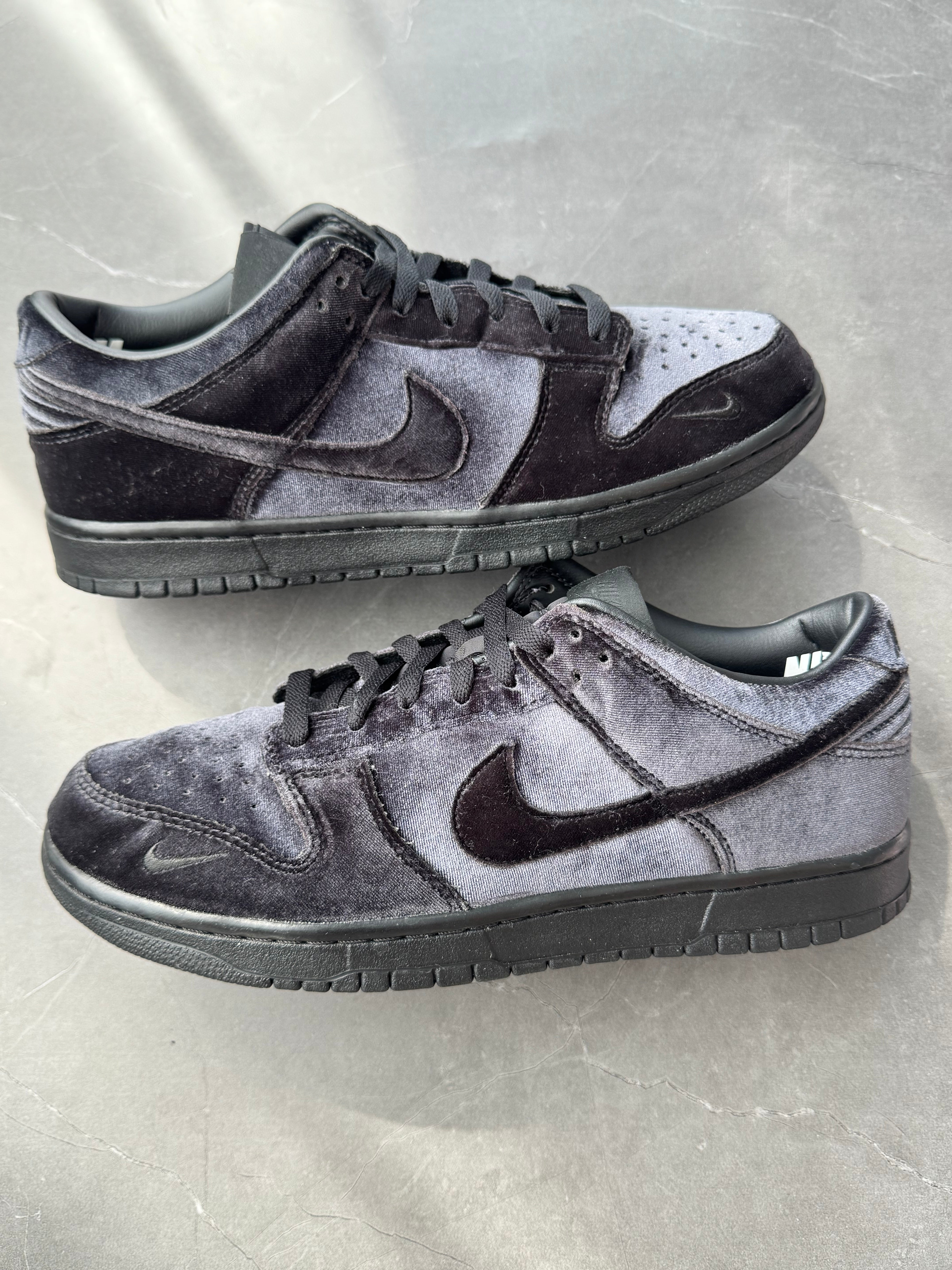Dunk Low Dover Street Market Triple Black Velvet – clpro77